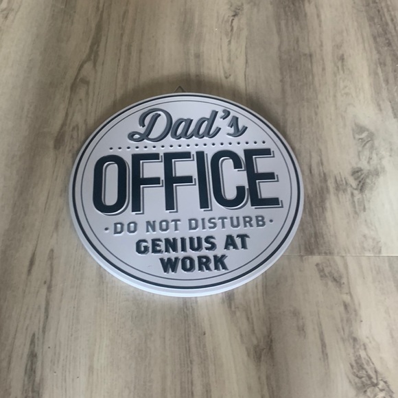 Wall Decor | Dads Office Do Not Disturb Genius At Work Metal Sign ...
